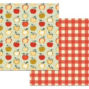 Retro Apples Seamless Patterns, Printable Scrapbook Paper, Instant ...