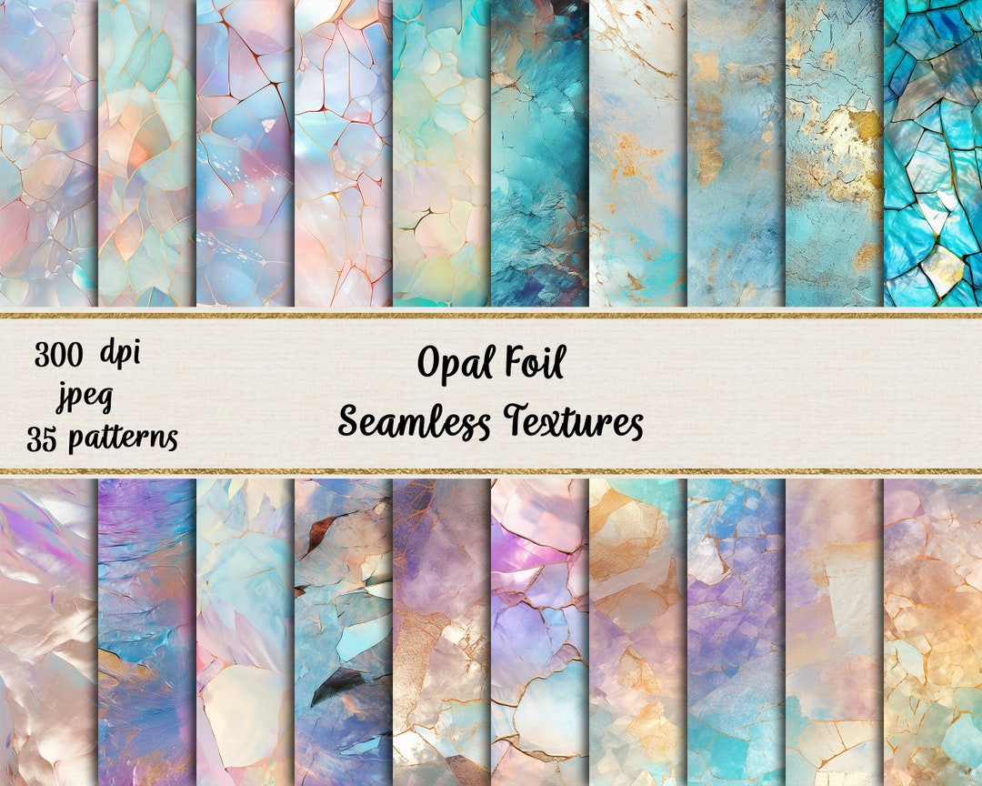 Opal Foil Seamless Textures Digital Papers - Etsy