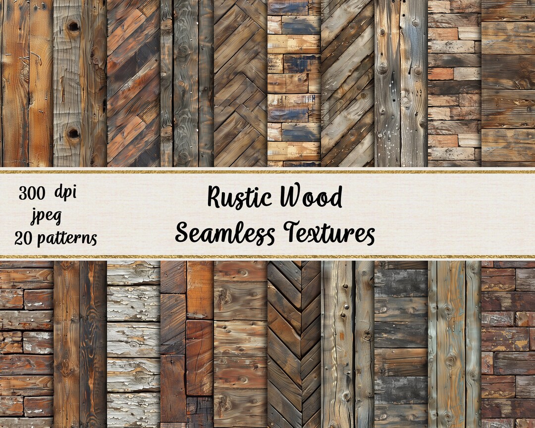 Rustic Wood Seamless Textures - Etsy