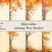 Watercolor Autumn Trees Borders, Printable Journal Pages, Commercial Use - Etsy