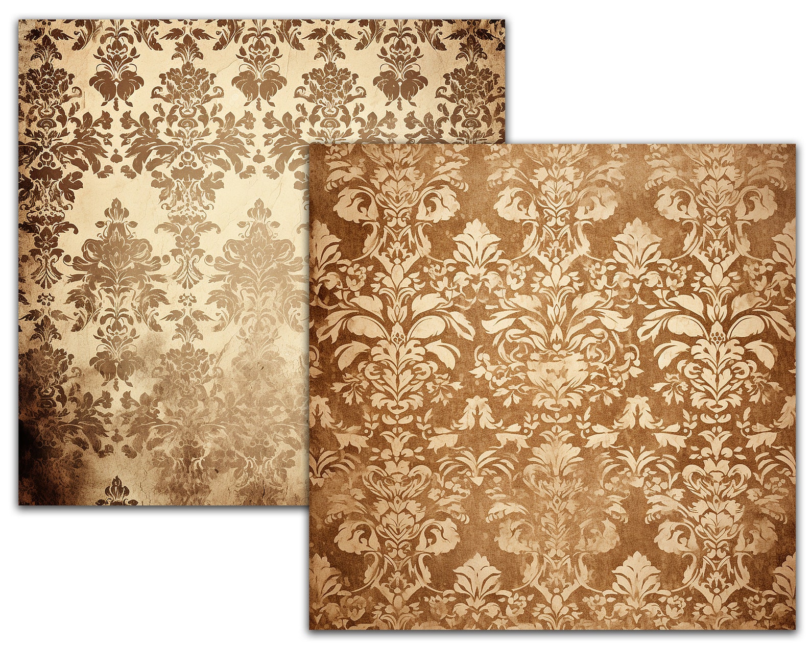 Brown Damask Digital Paper: Beige Grunge Textures (digital Download) - Etsy