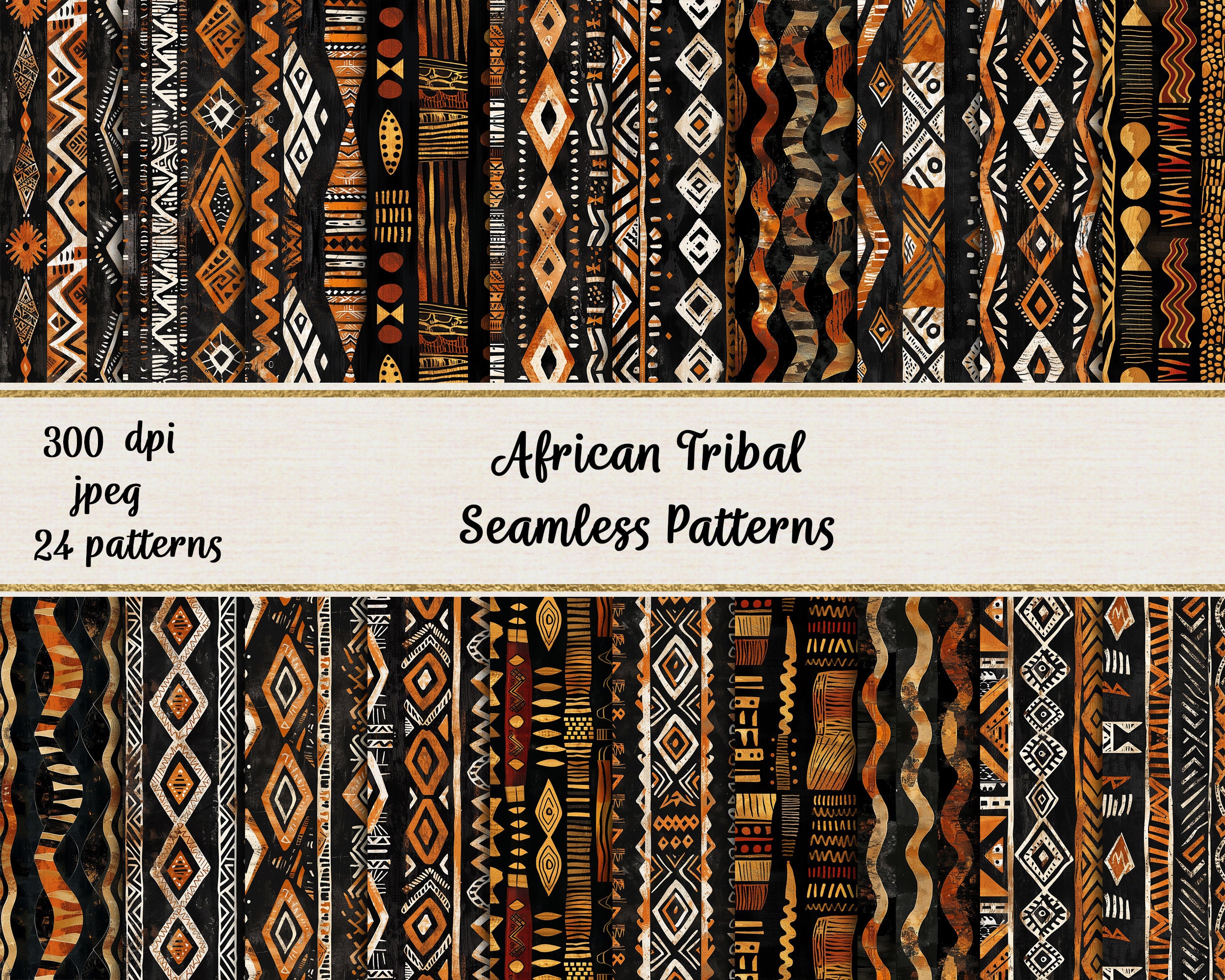 African Tribal Seamless Patterns - Etsy