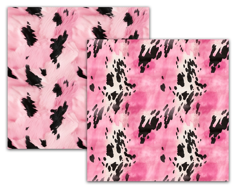 Pink Cowhide Textures, Printable Seamless Patterns, Commercial Use - Etsy