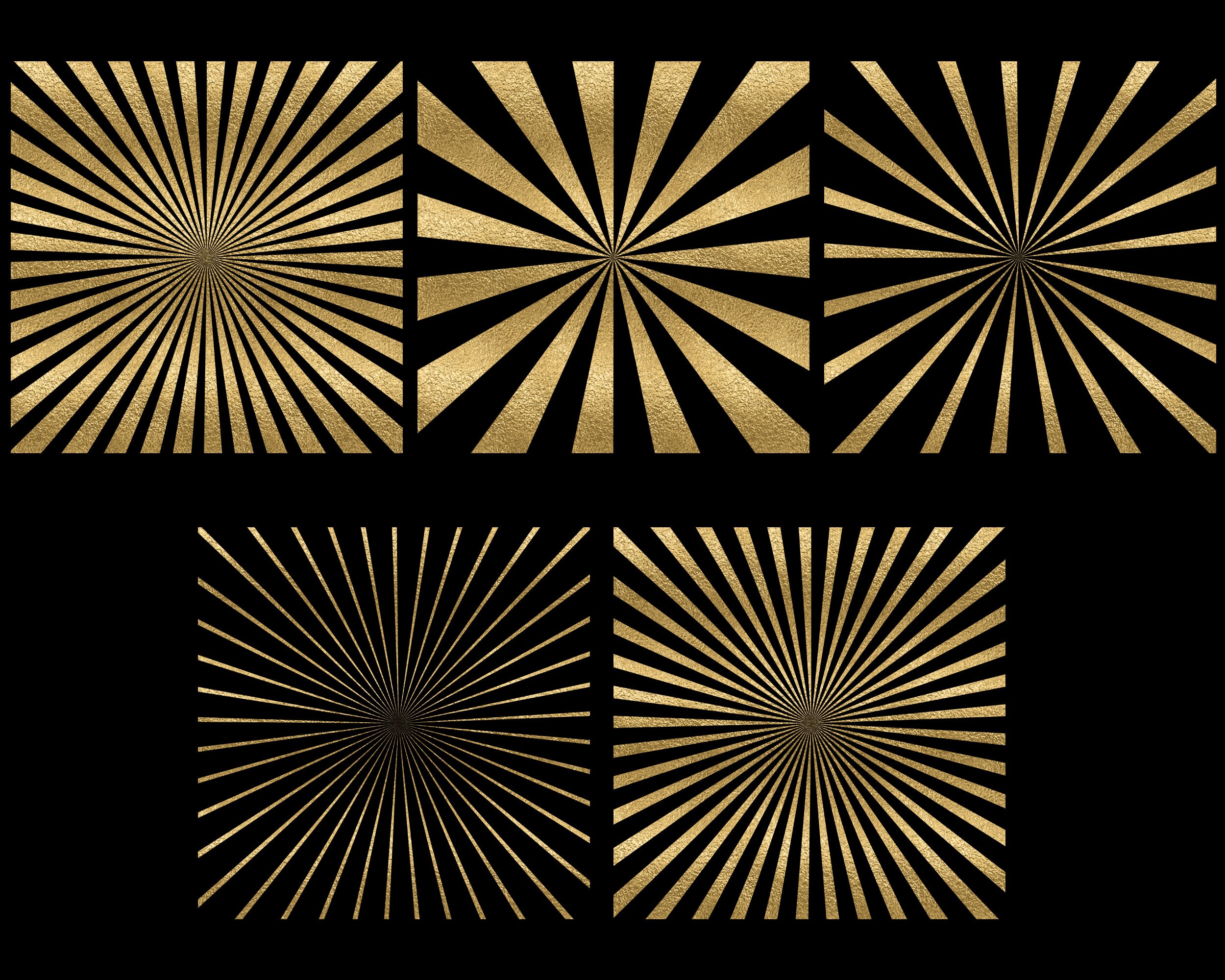 Gold Sunburst Overlays - Etsy