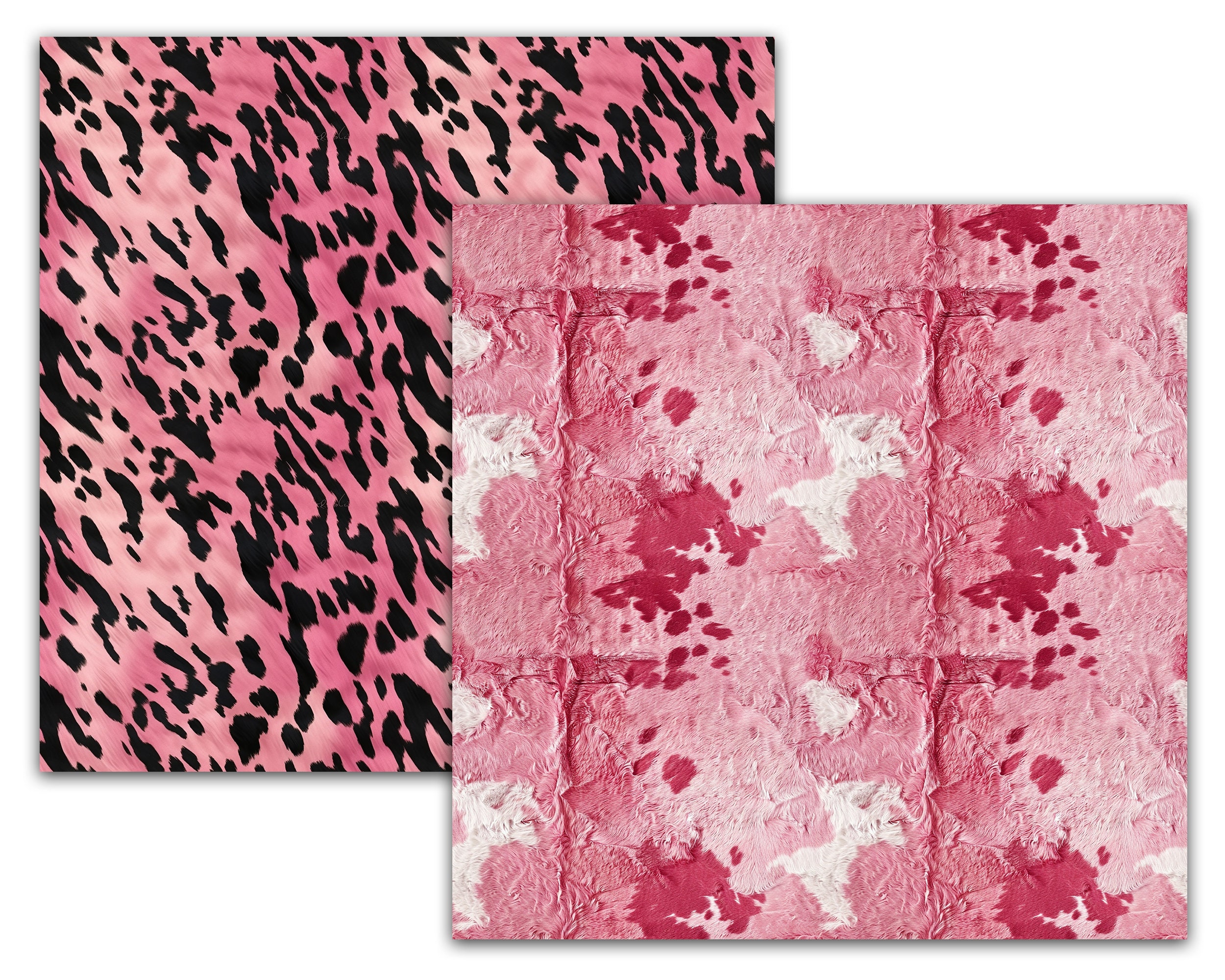 Pink Cowhide Textures, Printable Seamless Patterns, Commercial Use - Etsy
