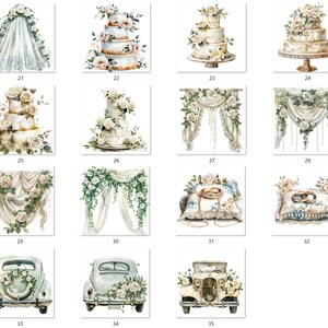 Watercolor Classic Wedding Clipart, Commercial Use - Etsy