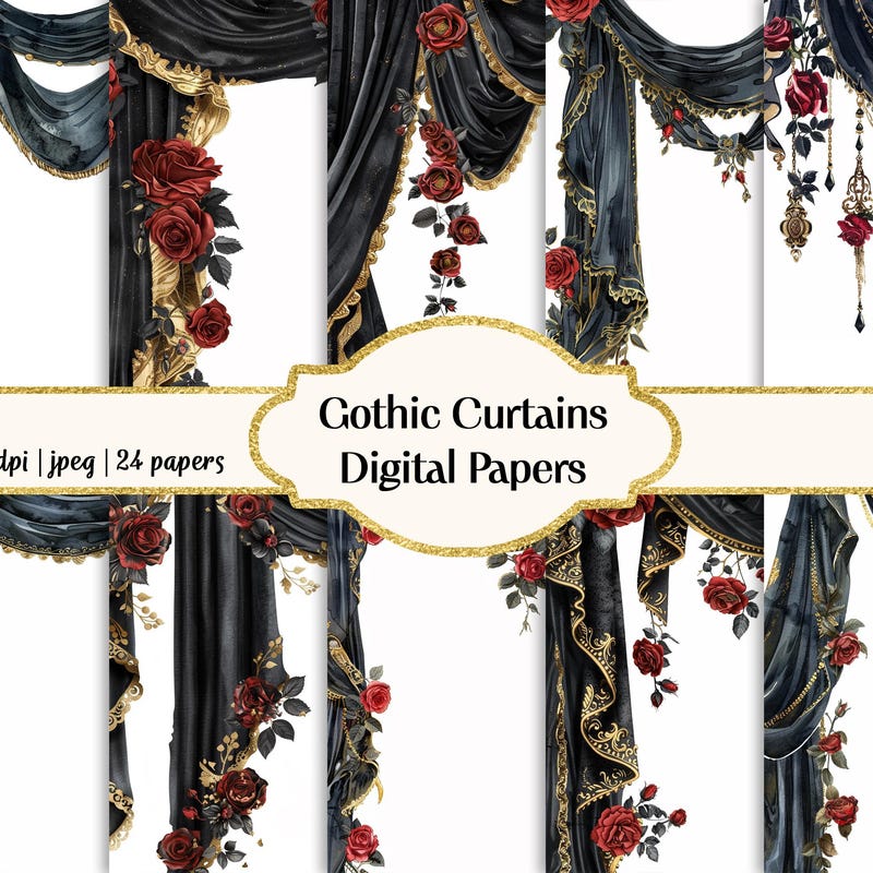 Gothic Curtains - Etsy