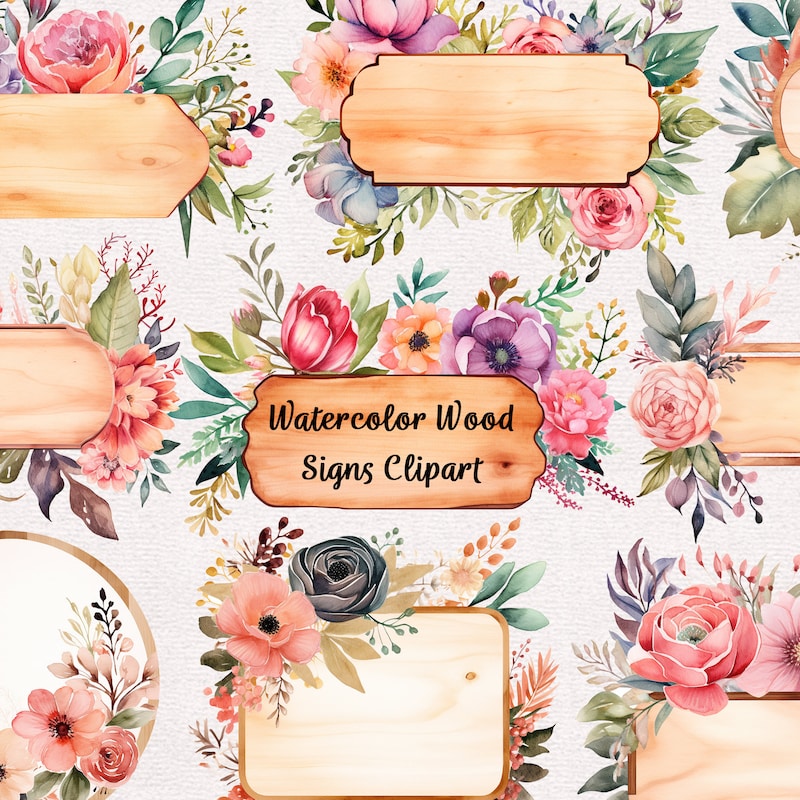 Floral Wood - Etsy