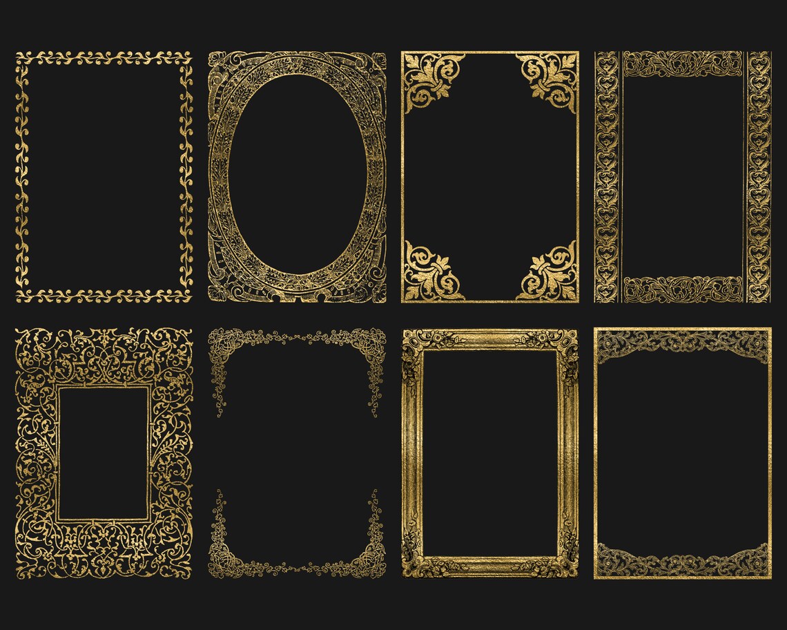 Gold Frames Overlays - Etsy