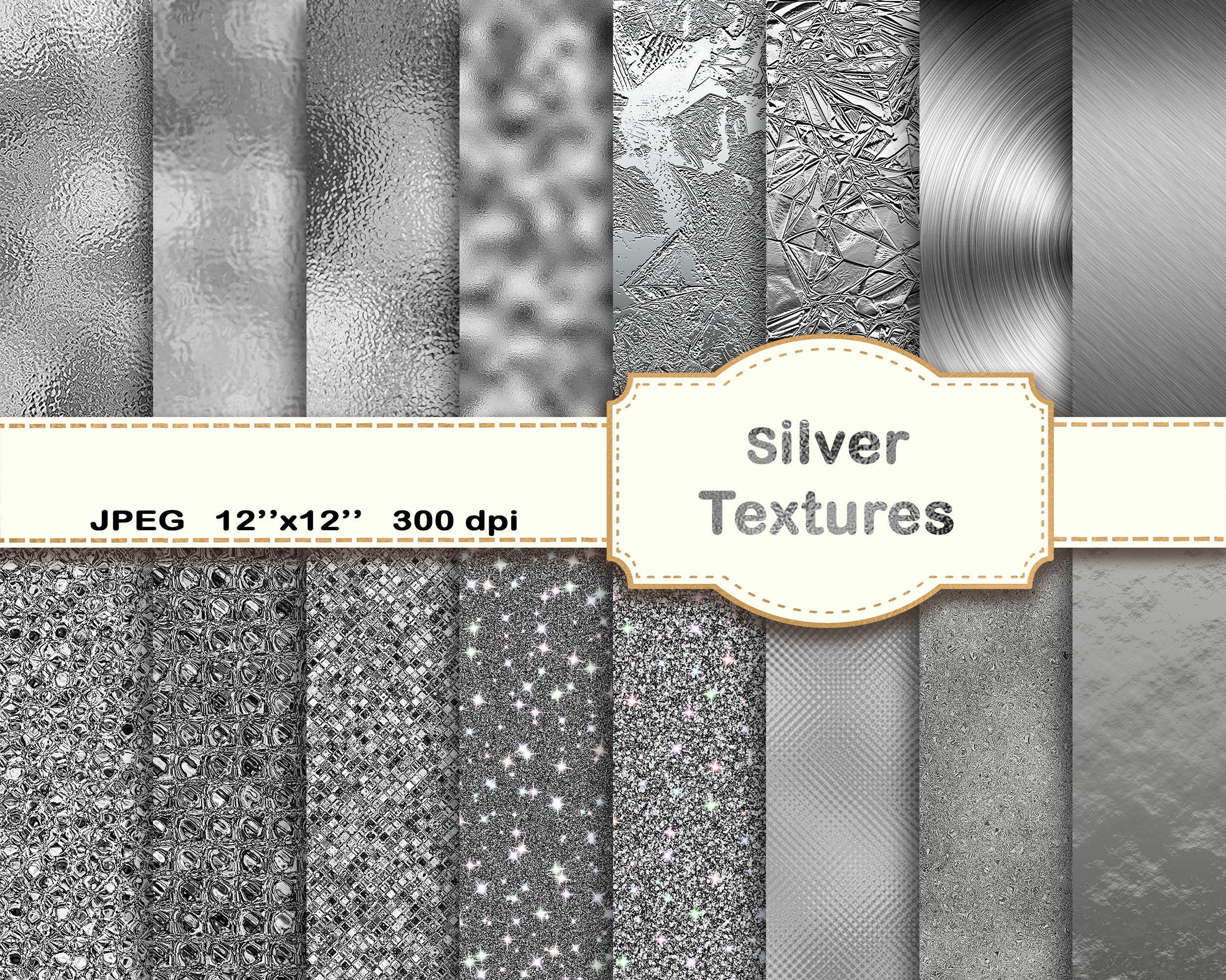Silver Textures - Etsy