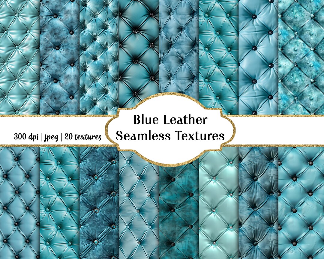 Blue Leather and Velvet Upholstery Patterns, Commercial Use - Etsy