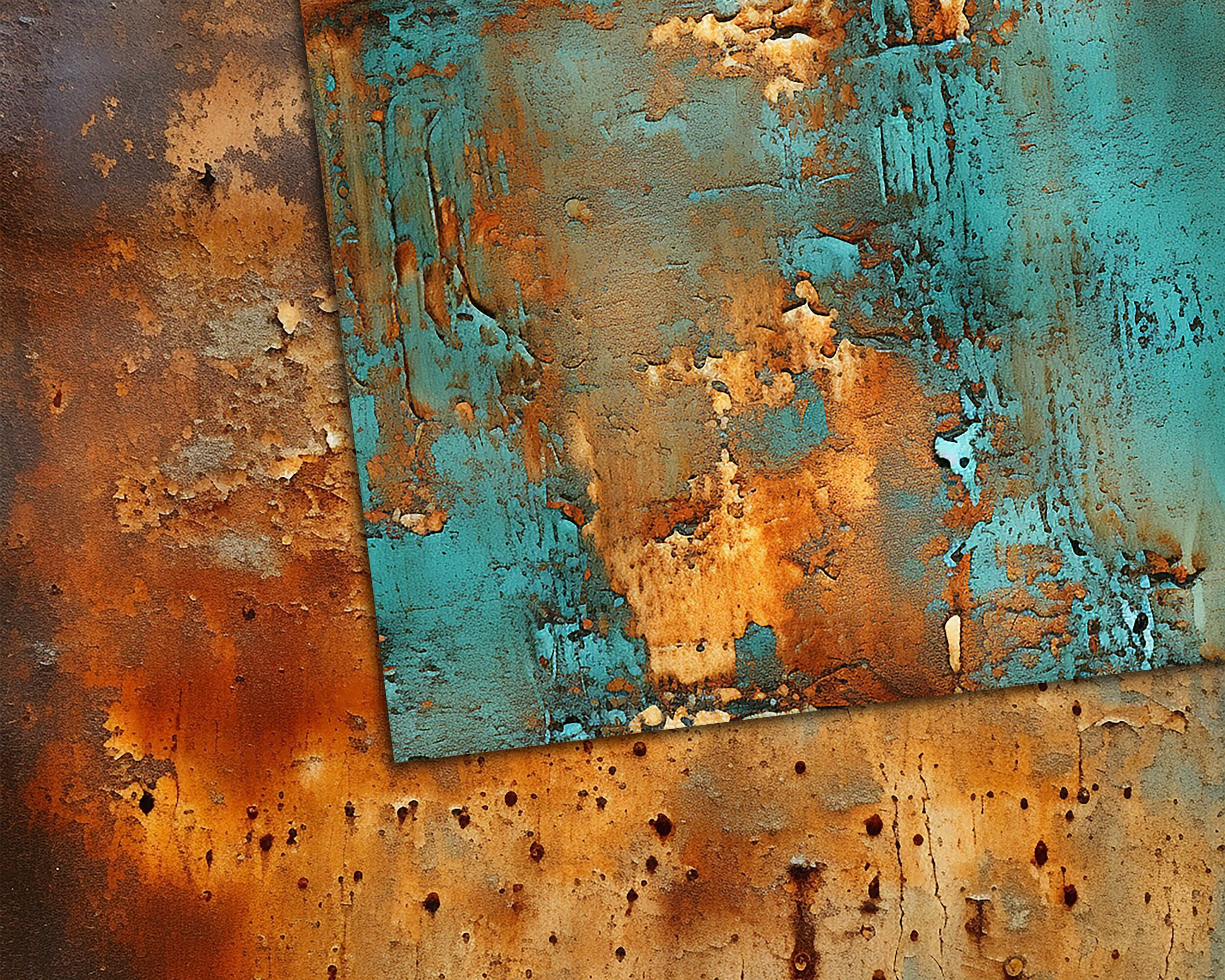 Rust and Teal Textures Digital Papers - Etsy