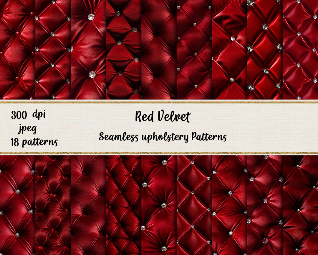Red Velvet Seamless Upholstery Patterns - Etsy