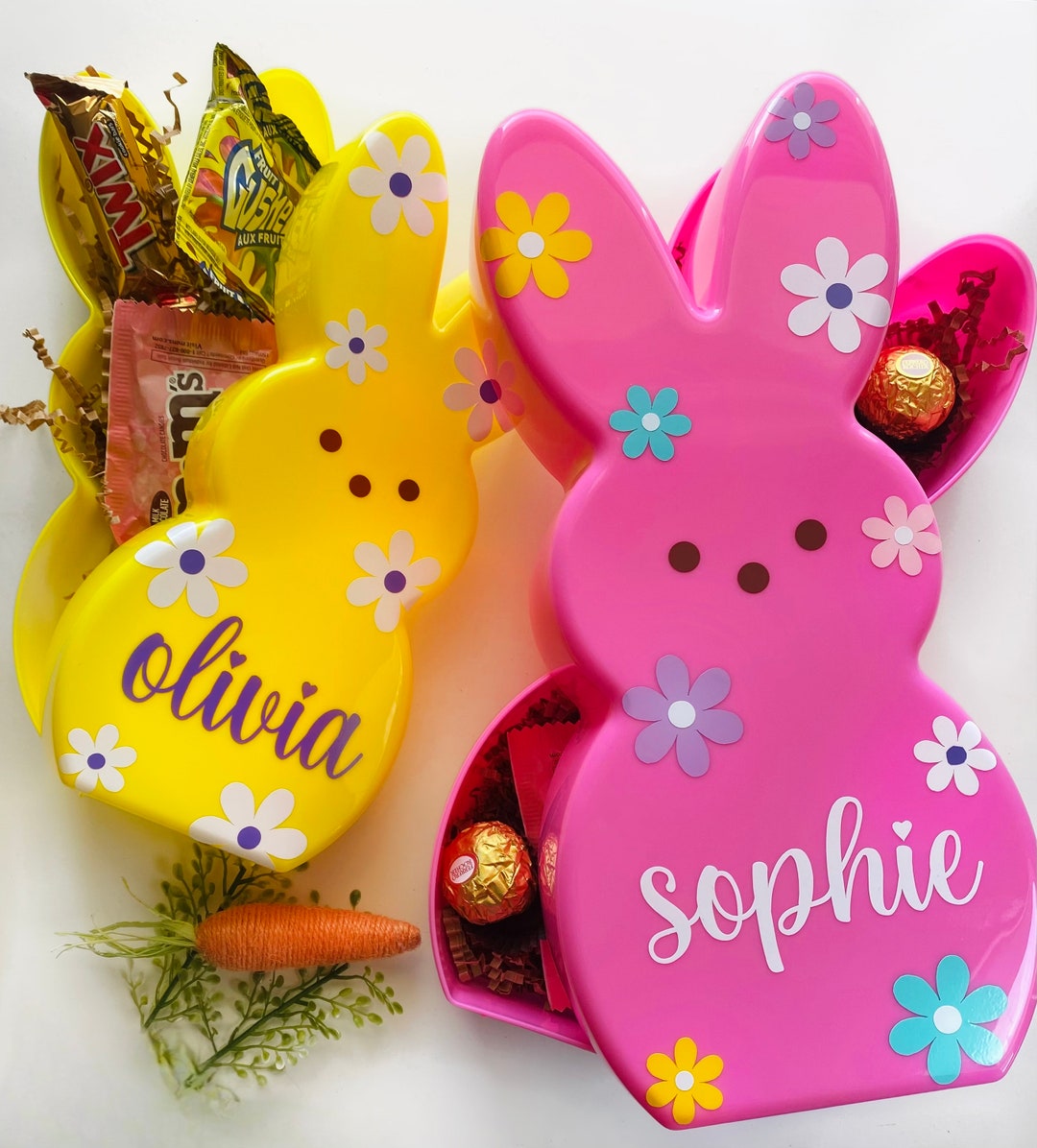 Kids Personalized PEEPS Basket Container | Easter Basket Stuffers With ...