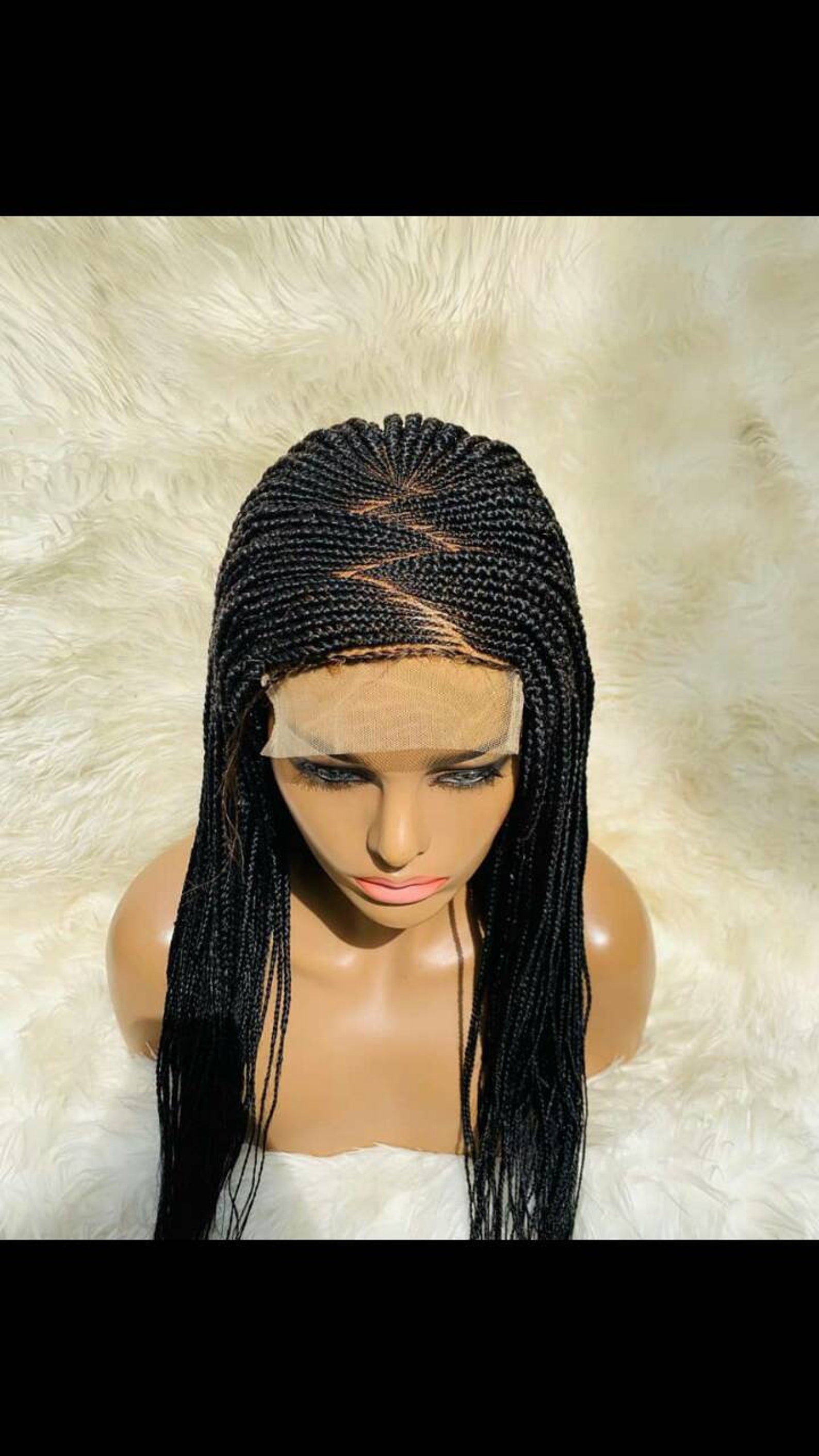 Braided Wig Nigerian Woman Braided Wigs For Black Woman Etsy