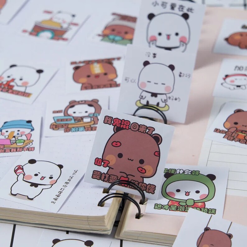 Buy 80 Stickers Set Bubu Dudu Panda Bear Sticker DIY Luggage Online in ...