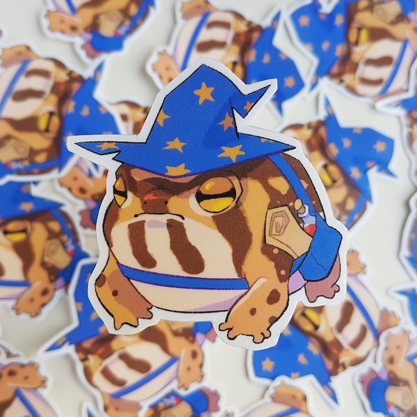 Wizard Frog Sticker - Etsy