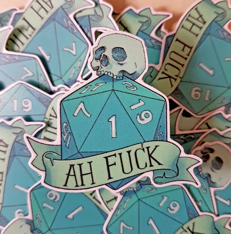 D20 Critical failure Success Dice Sticker Set - Etsy.de