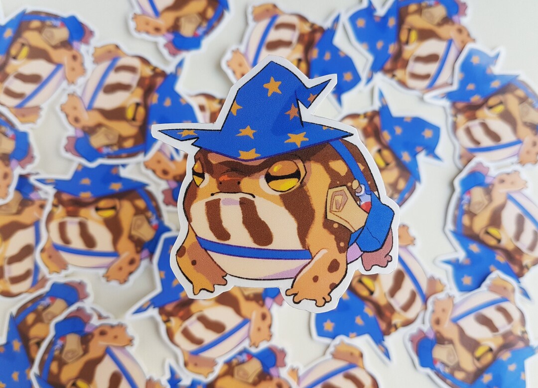 Frog Wizard Bard Vinyl Sticker - Etsy