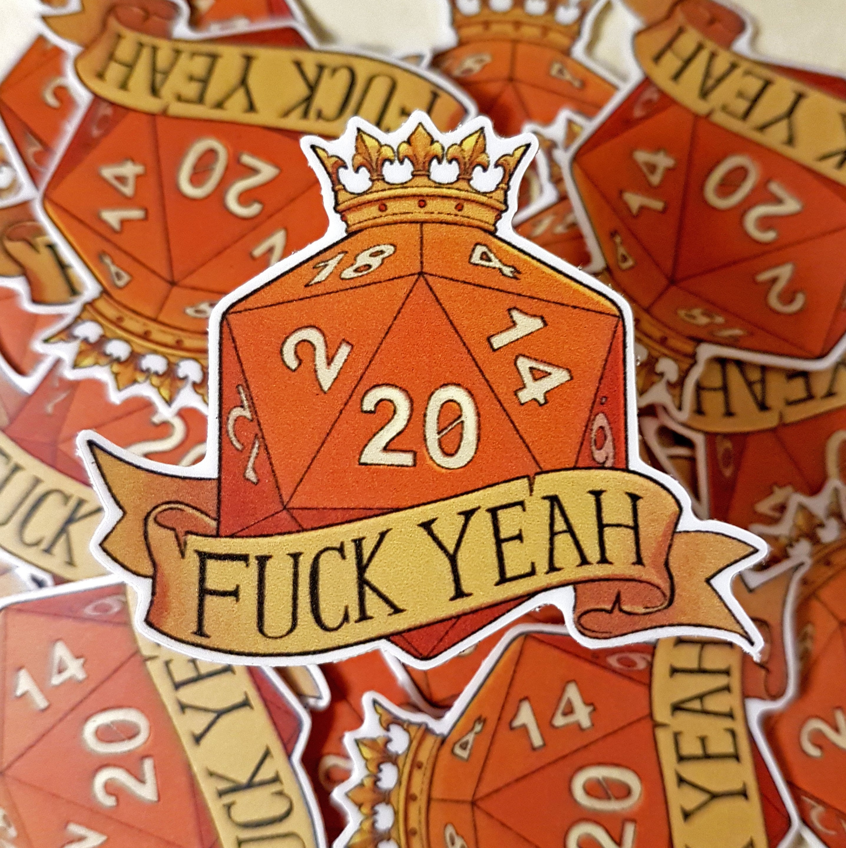 D20 Critical Failure Success Dice Sticker Set - Etsy Australia