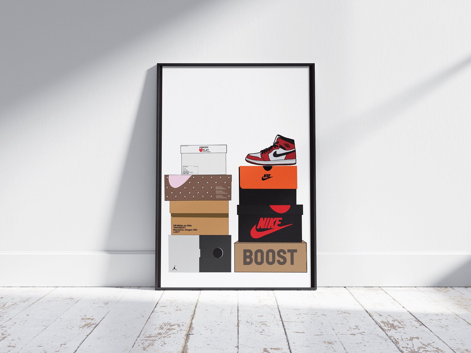 Hypebeast Shoebox Stacked Poster Air Jordan 1 on Shoe Box - Etsy
