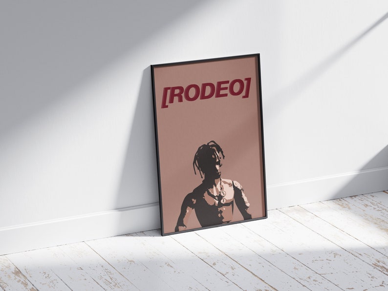Travis Scott Abstract Rodeo Poster Digital Art Print - Etsy