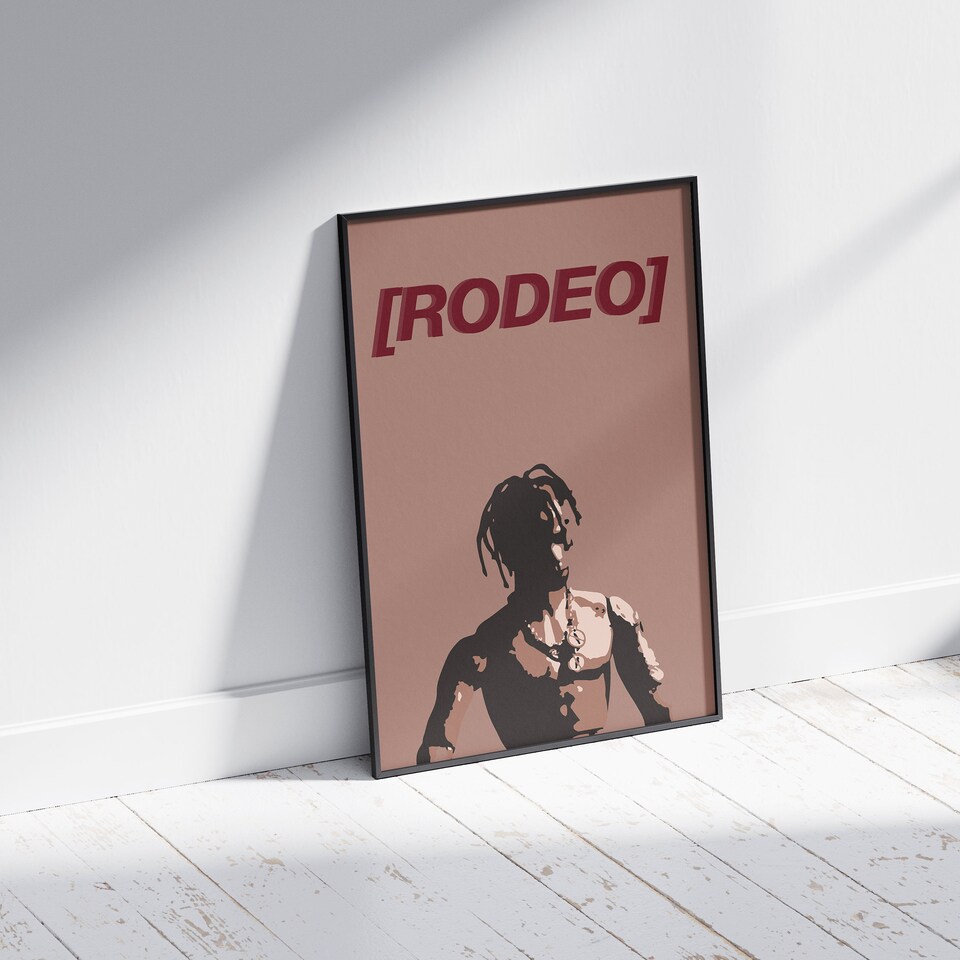 Travis Scott Abstract Rodeo Poster Digital Art Print Designed & Sold By ...