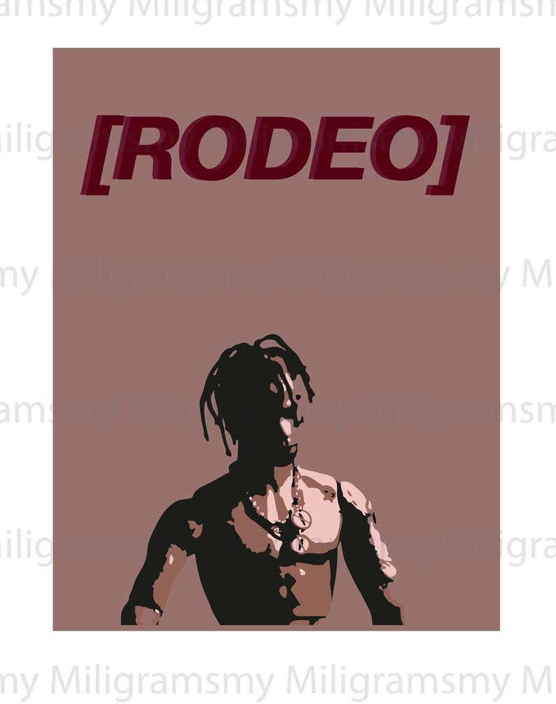 Travis Scott Abstract Rodeo Poster Digital Art Print - Etsy