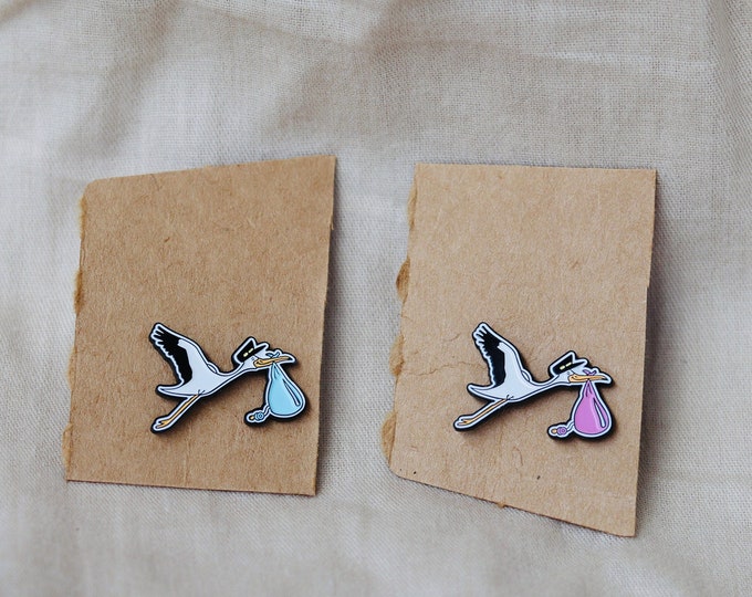Labor and Delivery Stork Enamel Pins - Etsy