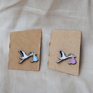 Labor and Delivery Stork Enamel Pins - Etsy