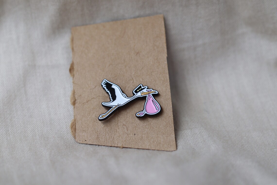 Labor and Delivery Stork Enamel Pins - Etsy