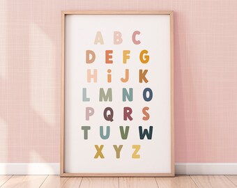 Boho Abc Poster - Etsy