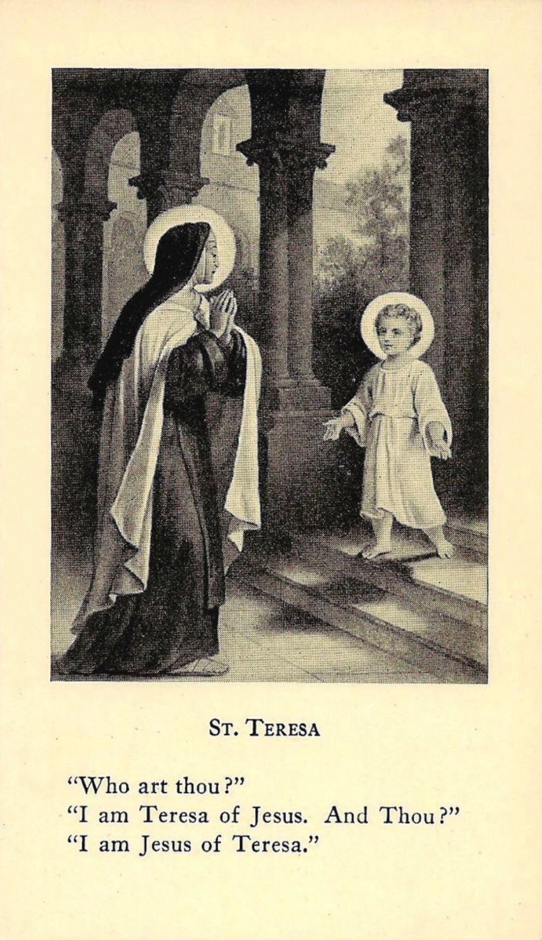 St. Teresa of Avila Holy Card - Etsy