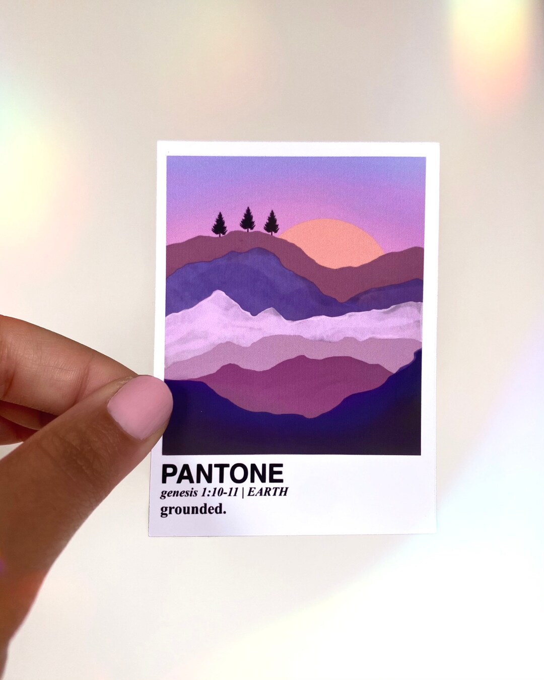 Grounded Pantone Glossy Sticker Christian Sticker - Etsy