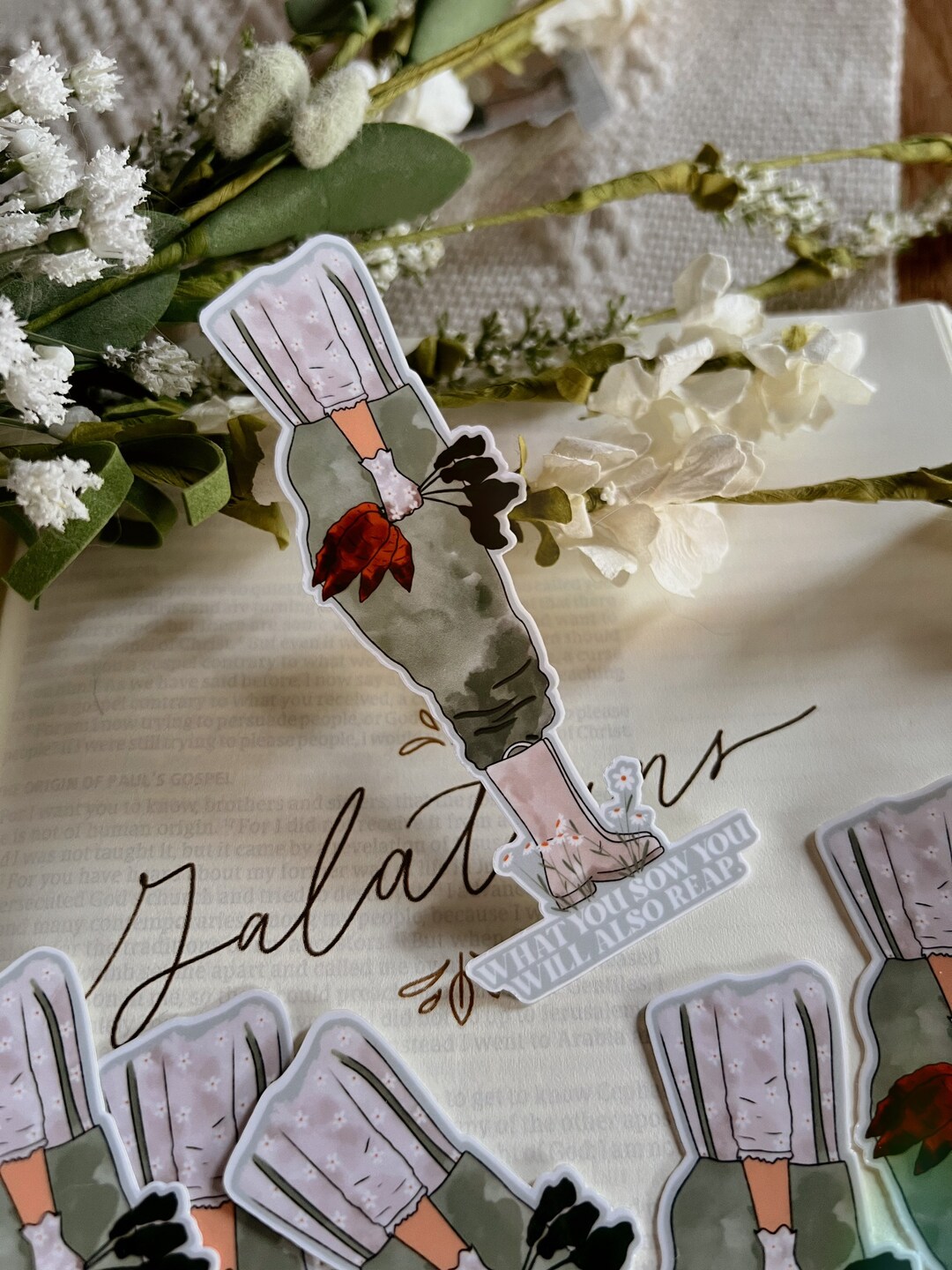 GALATIANS 6:7 Christian Sticker Laptop Sticker Glossy Sticker Journal ...