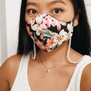 Face Mask Chain With Pearls, Seed Beads, Dainty Face Mask Chain, Mask ...