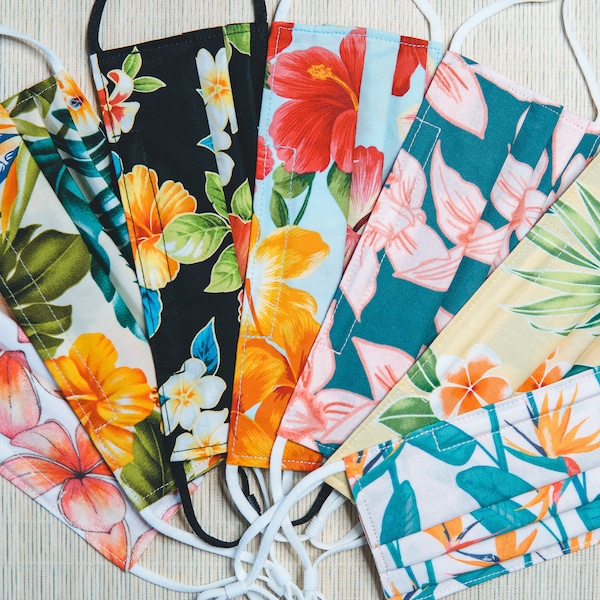 Tropical Face Mask - Etsy