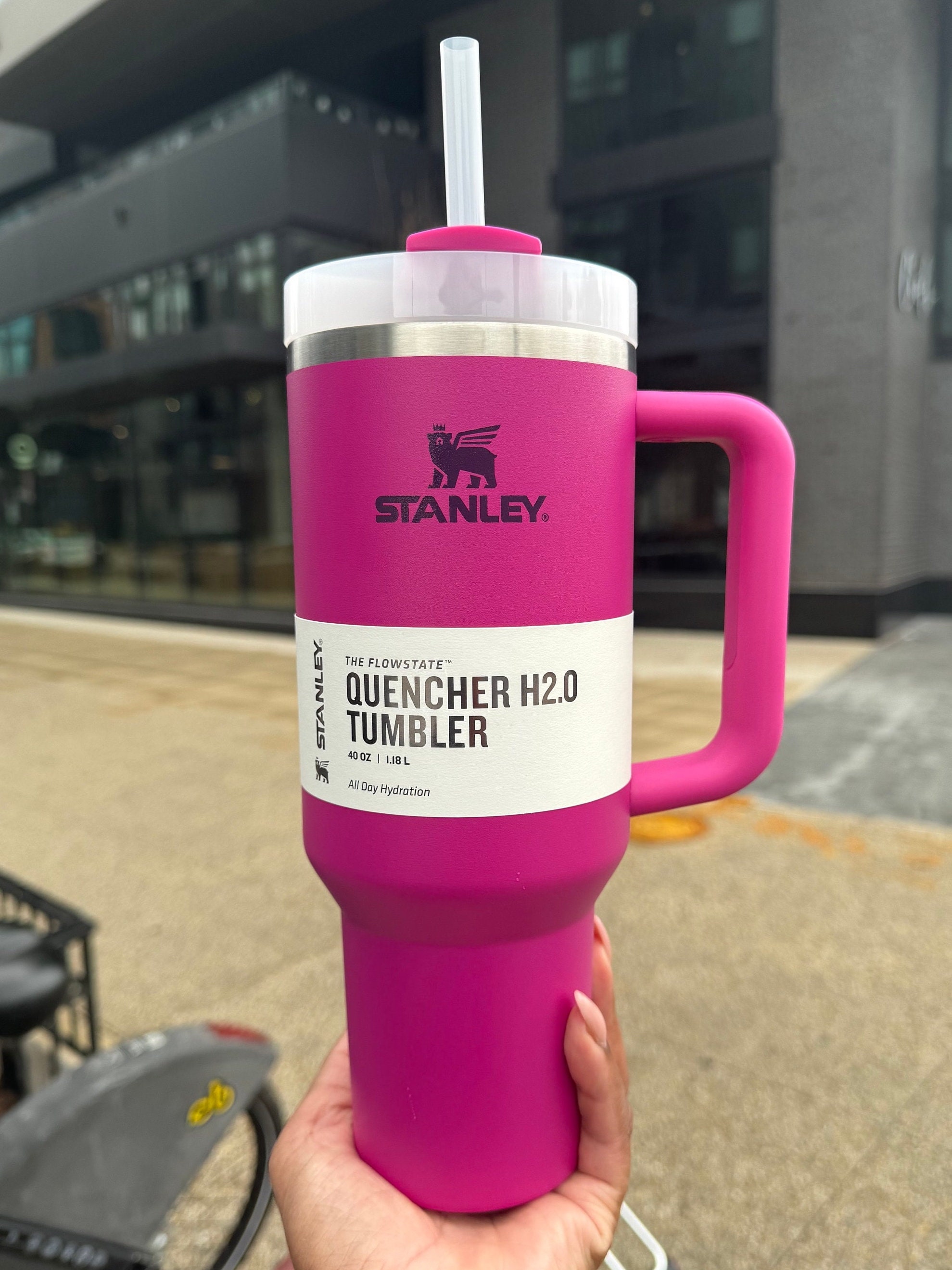 Bling Stanley Tumbler Fuchsia Pink Stanley Premium Glass Rhinestones 40 ...