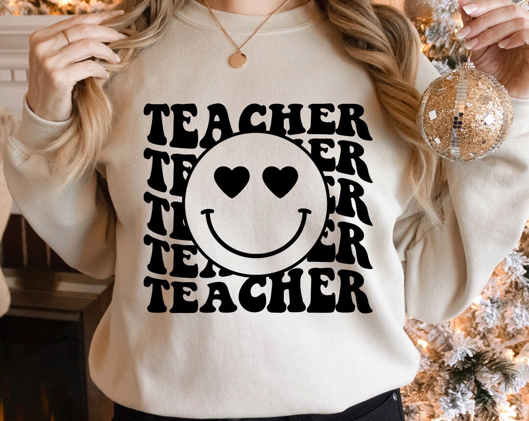 Teacher Appreciation Tshirt Teacher Stacked With Smiley Tshirt or ...