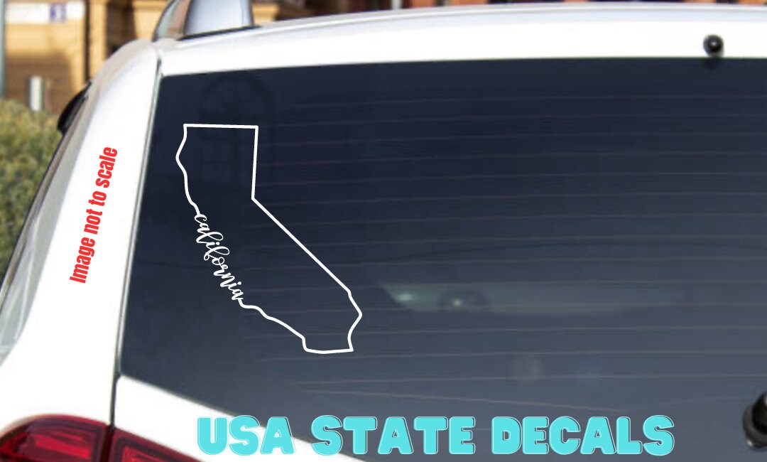 USA State Car Decals Stickers for Windows - All States Murica Military ...