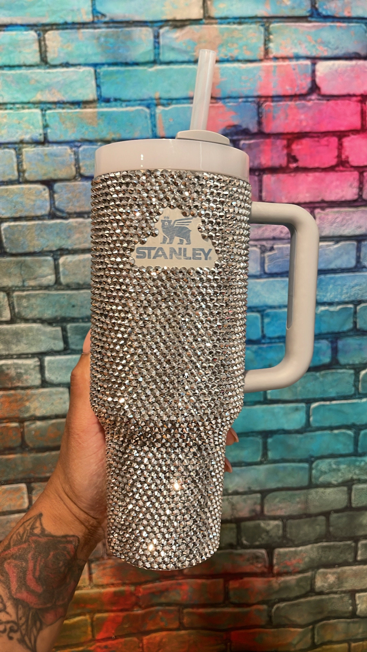Bling Stanley Tumbler - Silver Bling - Bedazzled Premium Rhinestones 40 ...
