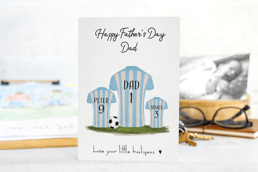 Happy Fathers Day Football Fathers Day Card - Etsy