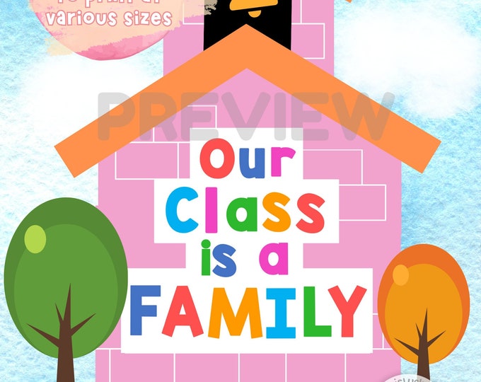 English/spanish Class Family Poster (fabric-paper Blend), 24x30 or ...