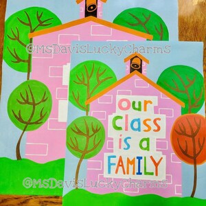 English/spanish Class Family Poster (fabric-paper Blend), 24x30 or ...