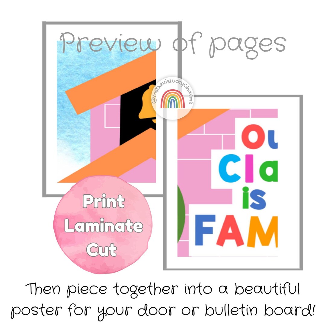 Digital/printable Class Family Poster, 25x25 (once Assembled) - Etsy