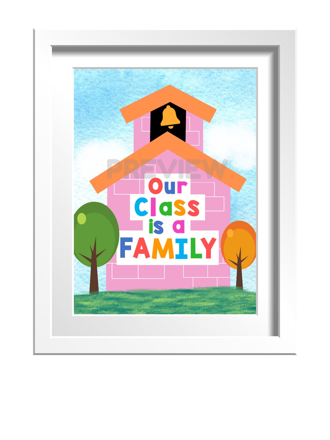 One PDF Image, Digital/printable Class Family Poster, Print at Various ...
