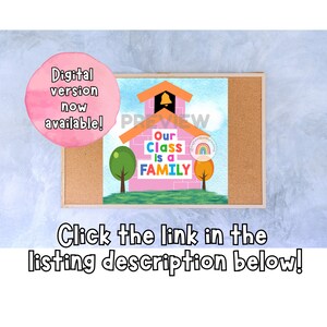 English/spanish Class Family Poster fabric-paper Blend, 24x30 or 18x24 ...