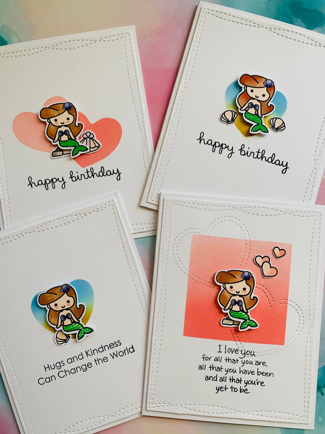 Ariel Birthday Card, Little Mermaid, Mermaid Card - Etsy