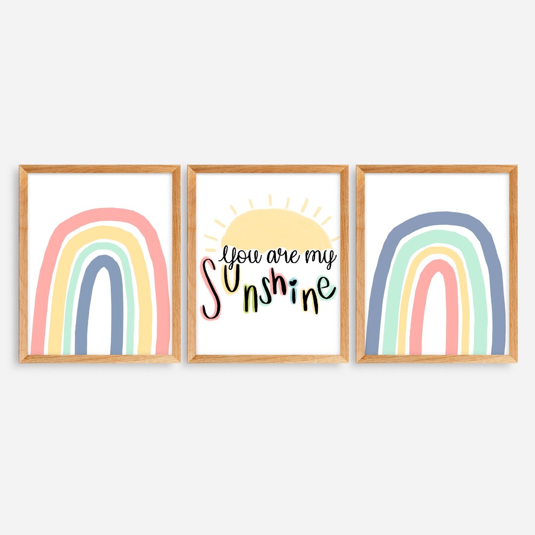 Set of 12 Sunshine Print - Mix and Match - You Are My Sunshine - Etsy