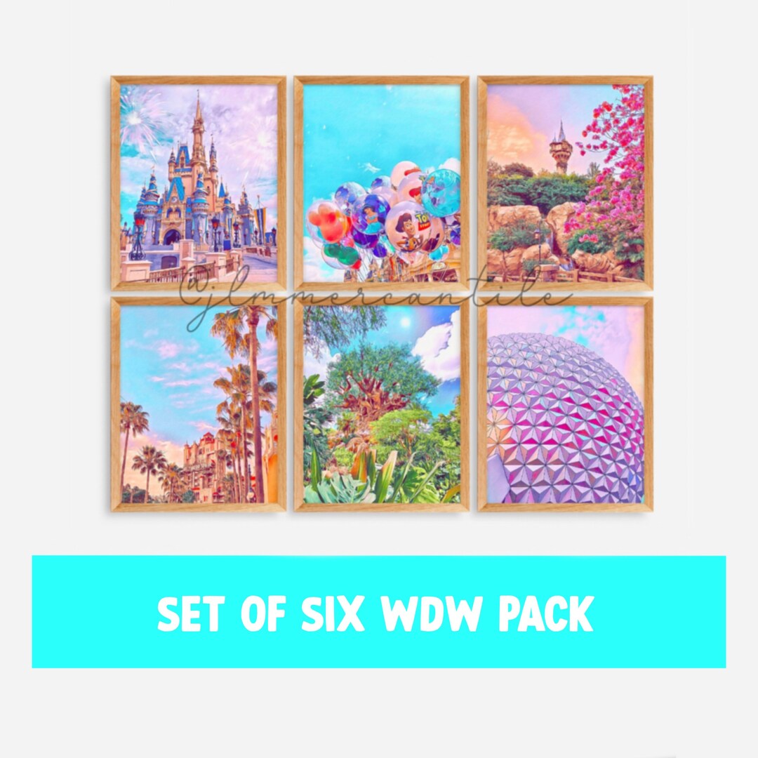 Set of 6 WDW Painted Portraits - Digital Download - Etsy